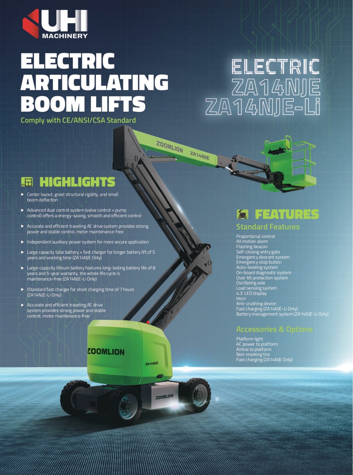 Demo Clearance Sale - 14m Electric Articulating Boom Lift (Li-ion) From ...